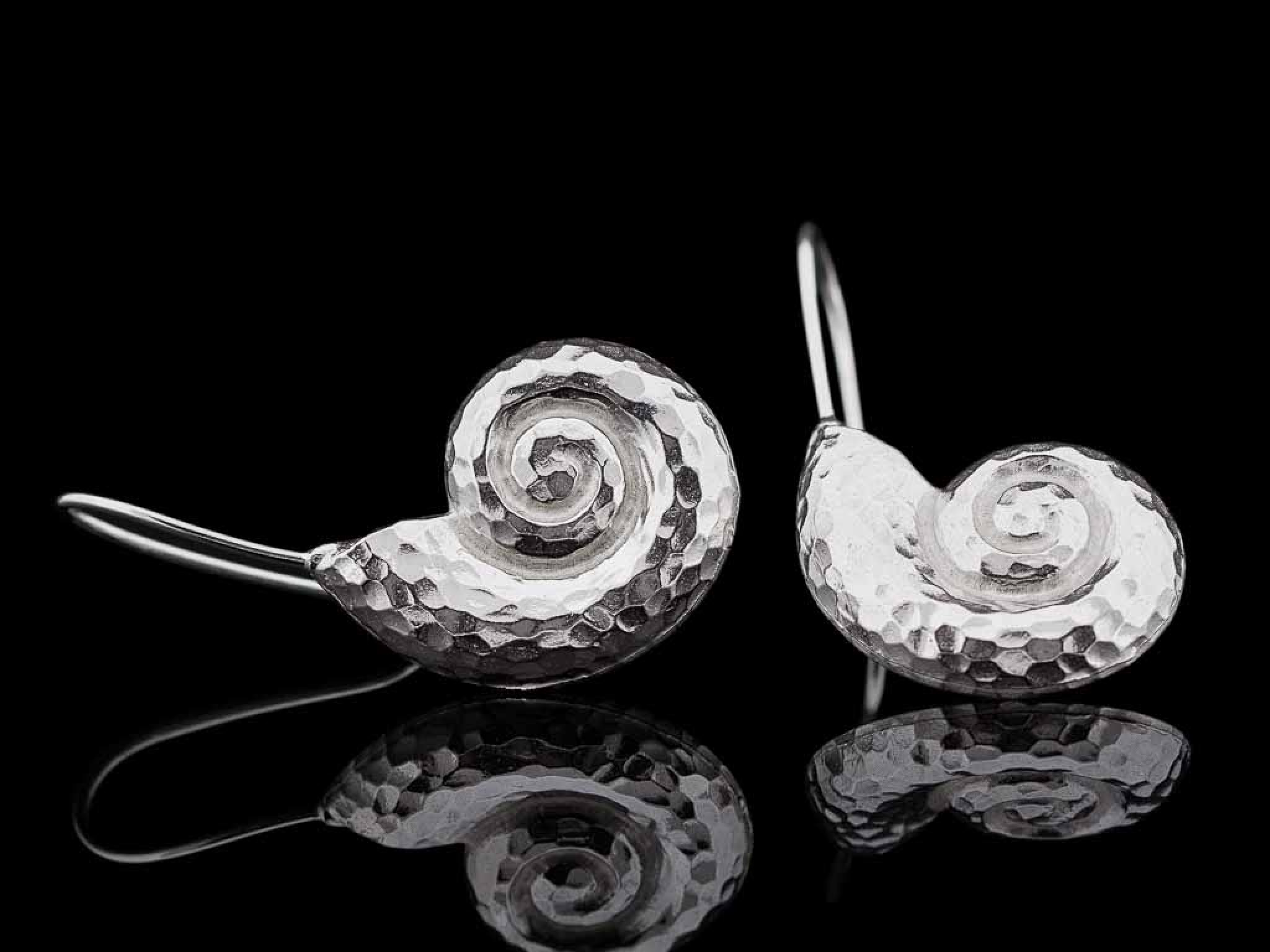 Sterling Silver earrings Fibonacci Spiral Golden Ratio Beauty